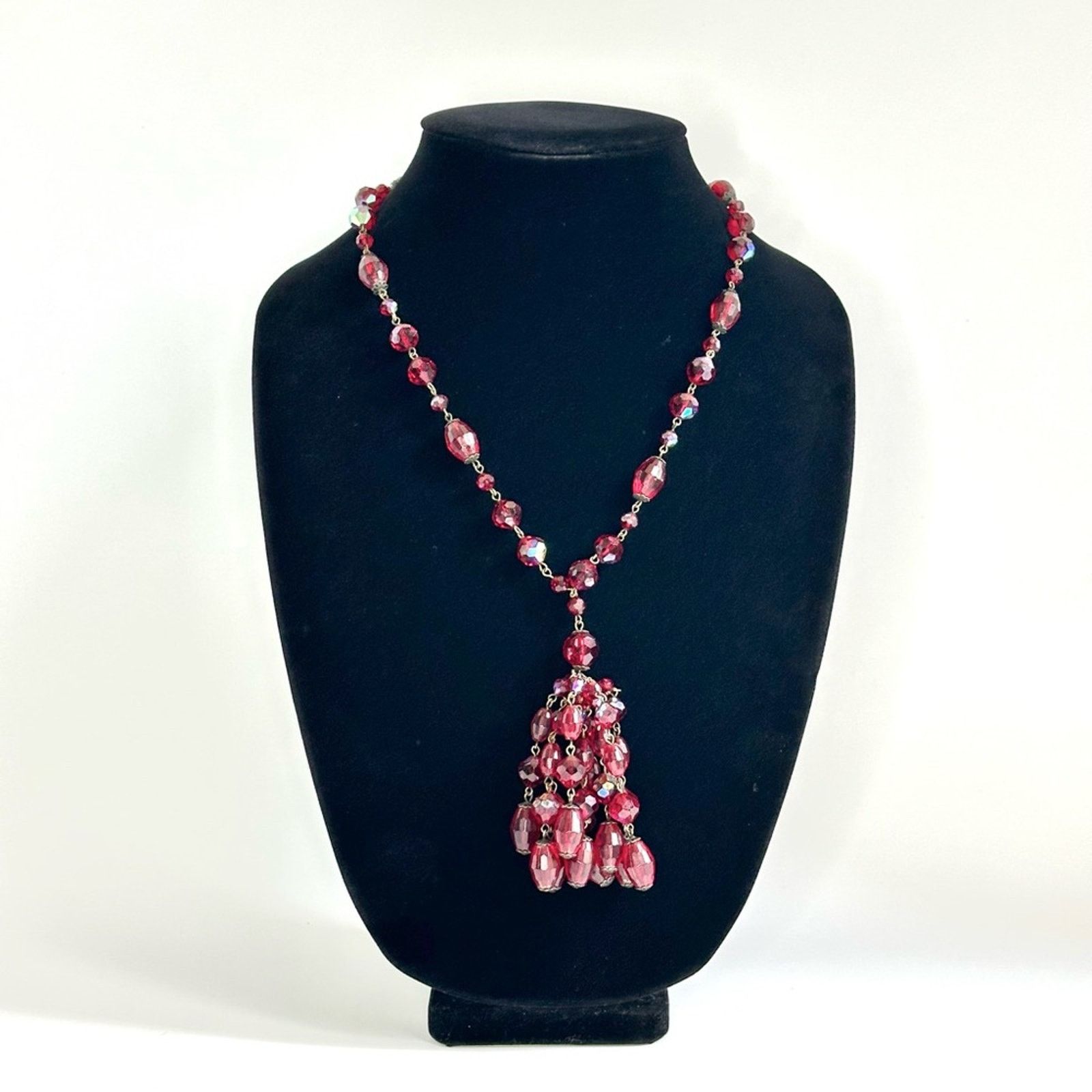 Brand Vintage 80’s Goth Ruby Cluster Necklace | Grailed