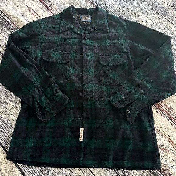Pendleton Pendleton Authentic Black Watch Tartan Plaid 100% Wool Butt ...