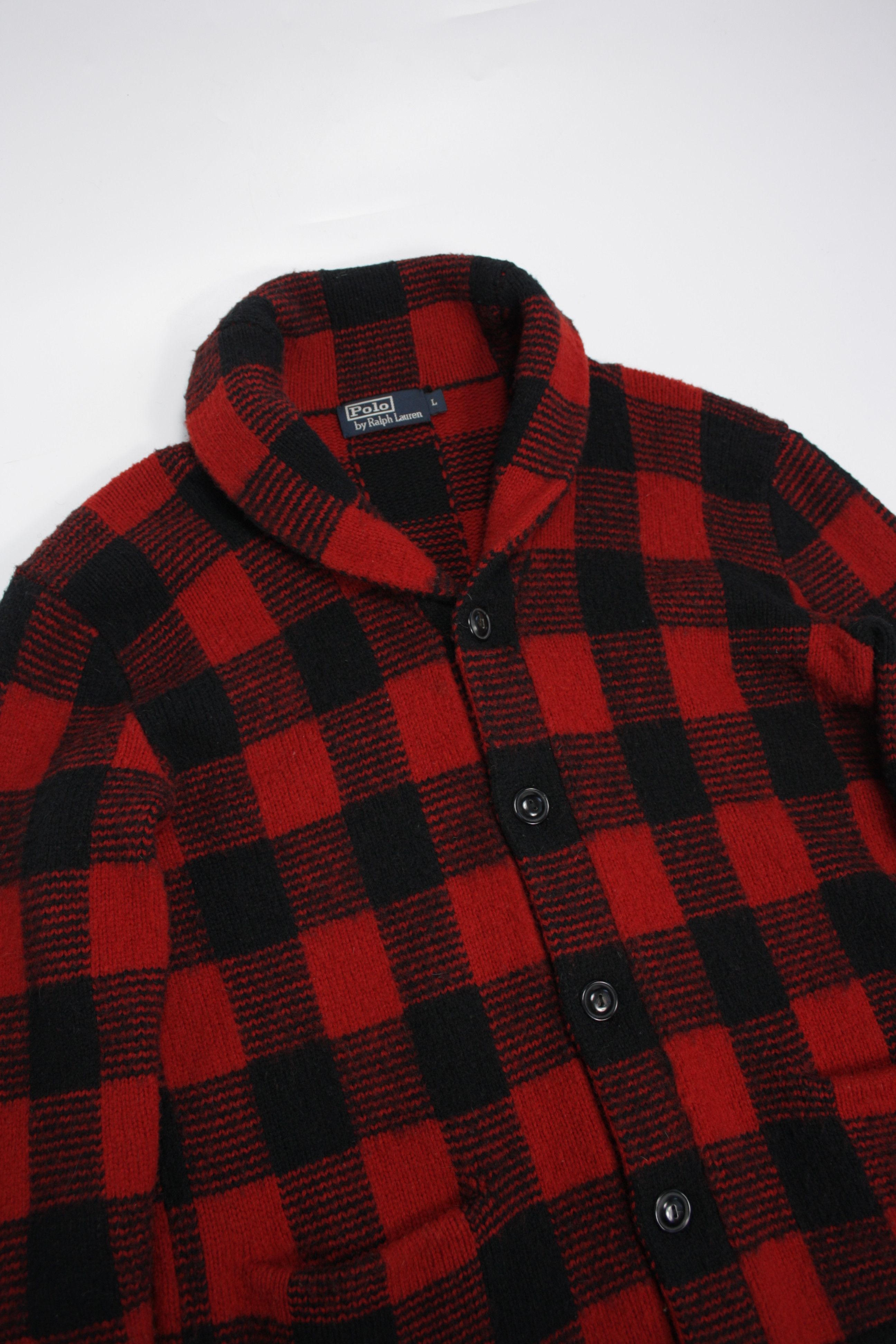 Polo Ralph Lauren × Vintage POLO 90s Vintage Iconic Plaid Wool Cardigan ...