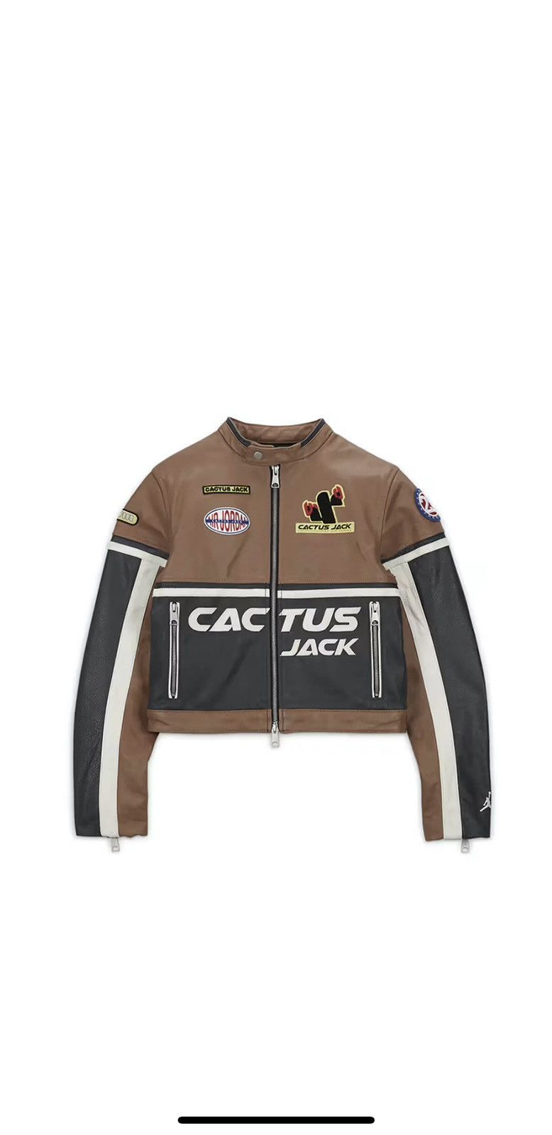 Travis Scott Jordan x travis Scott leather jacket | Grailed