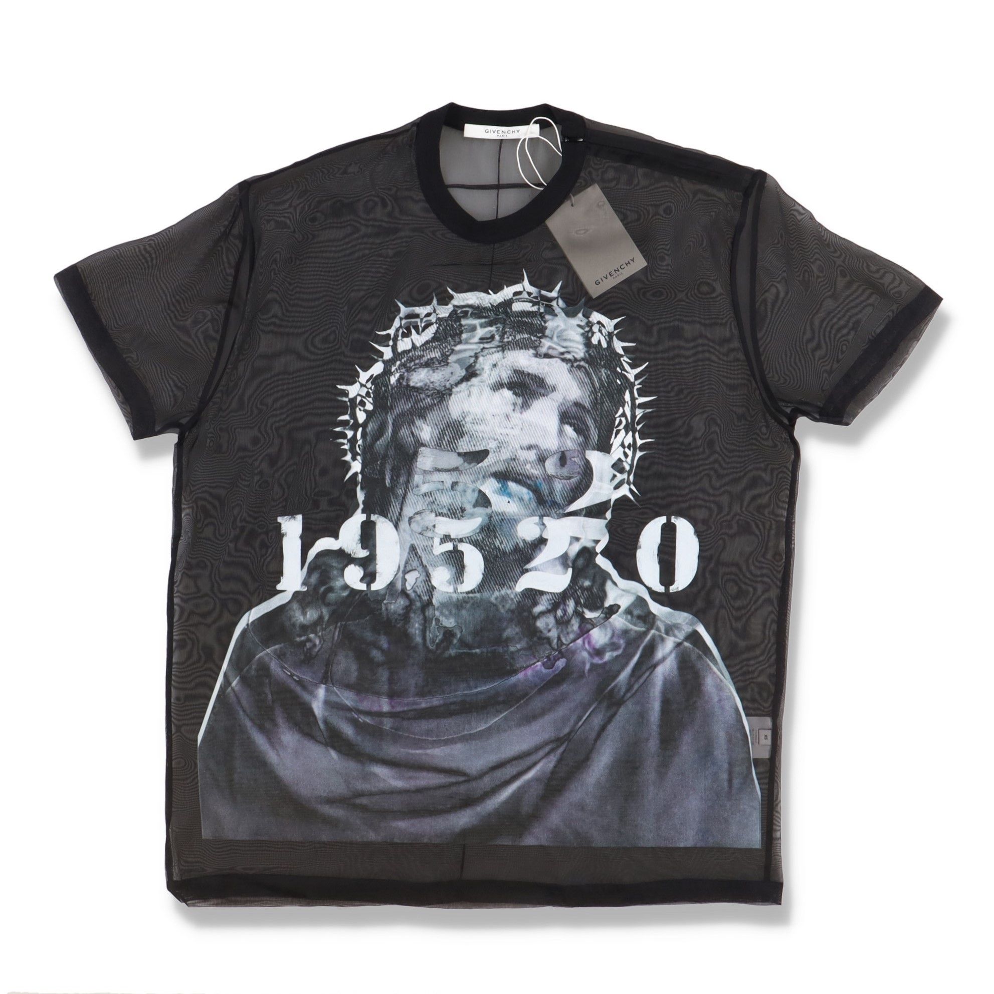 Givenchy Black Jesus 19520 Organza Silk Oversized T-Shirt | Grailed