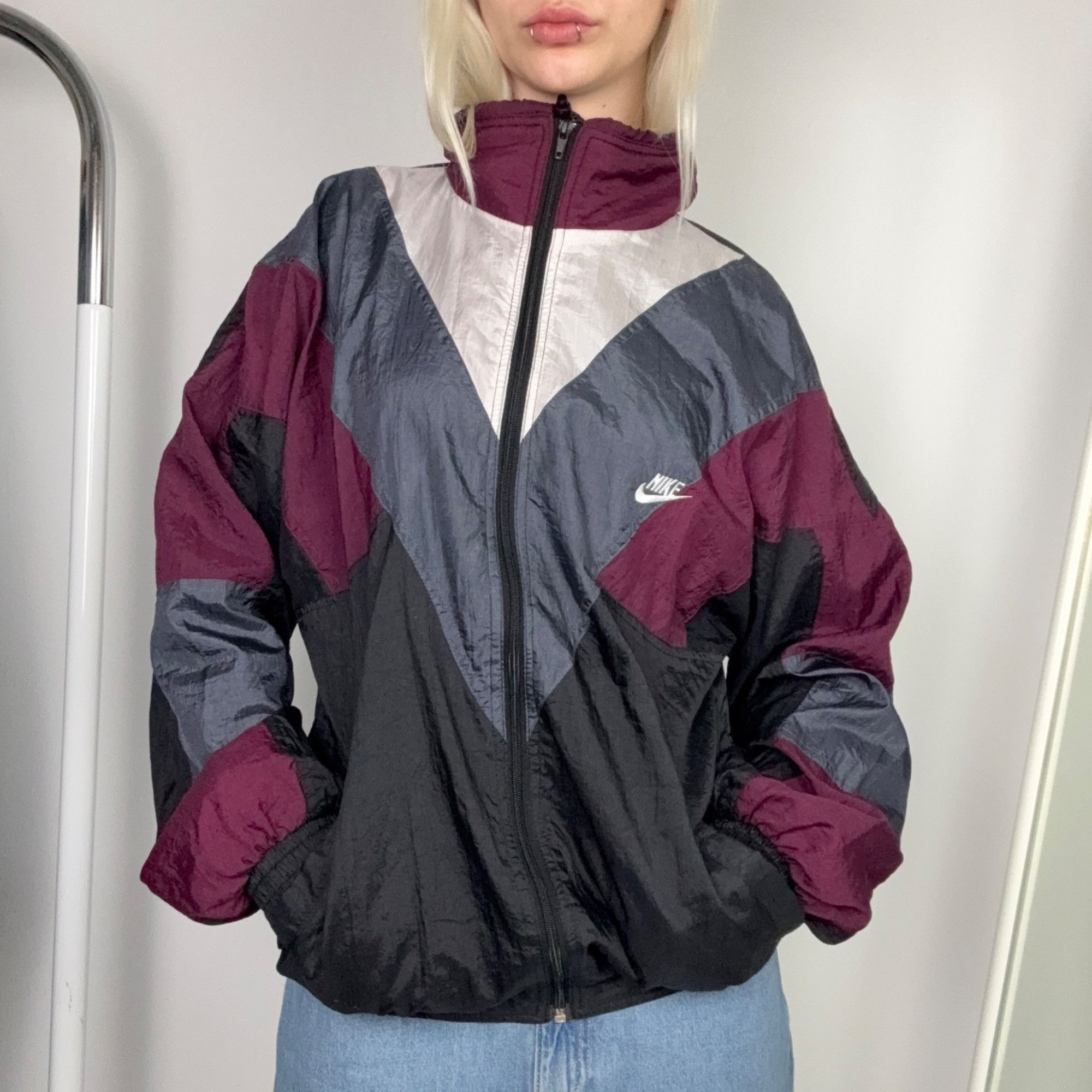 Nike M - Vintage Nike Colour Block Windbreaker Jacket | Grailed