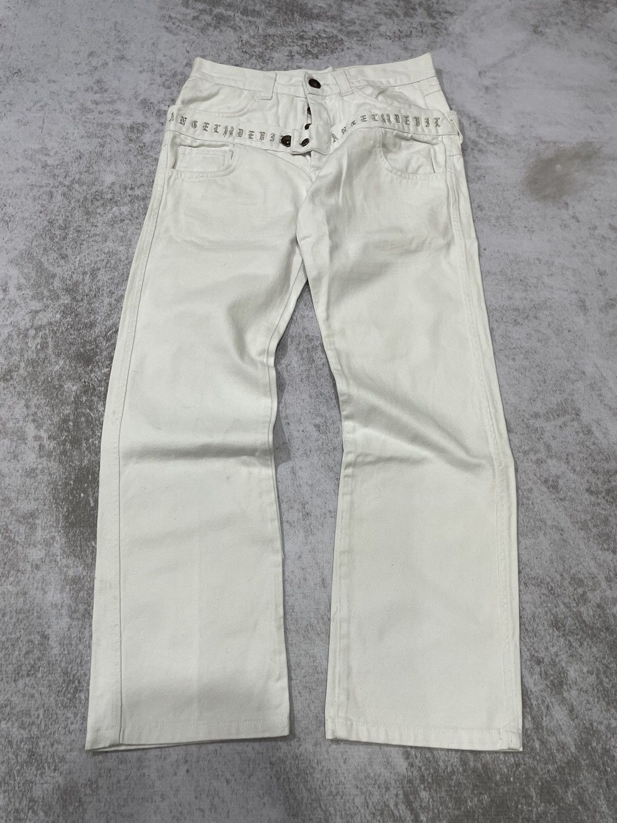 Hysteric Glamour 2000s angel devil double waist denim japan pants y2k ...