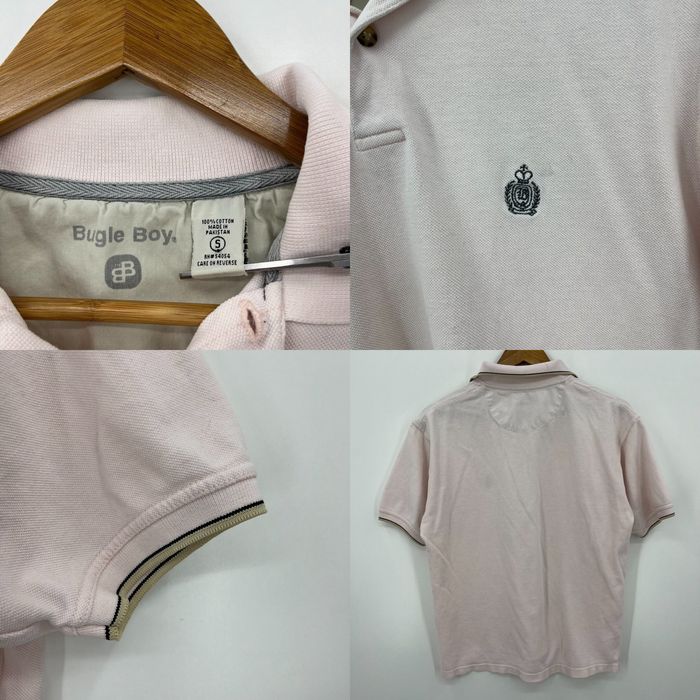 Bugle Boy Bugle Boy Polo Shirt Men's S Pink Collared Solid Logo ...