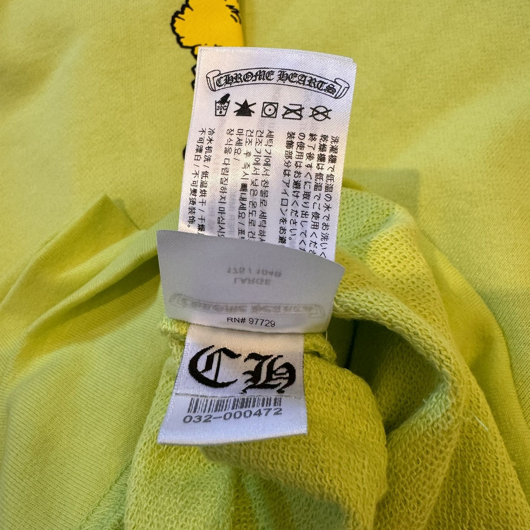 Chrome Hearts Chrome hearts Matty boy Link lime green hoodie | Grailed