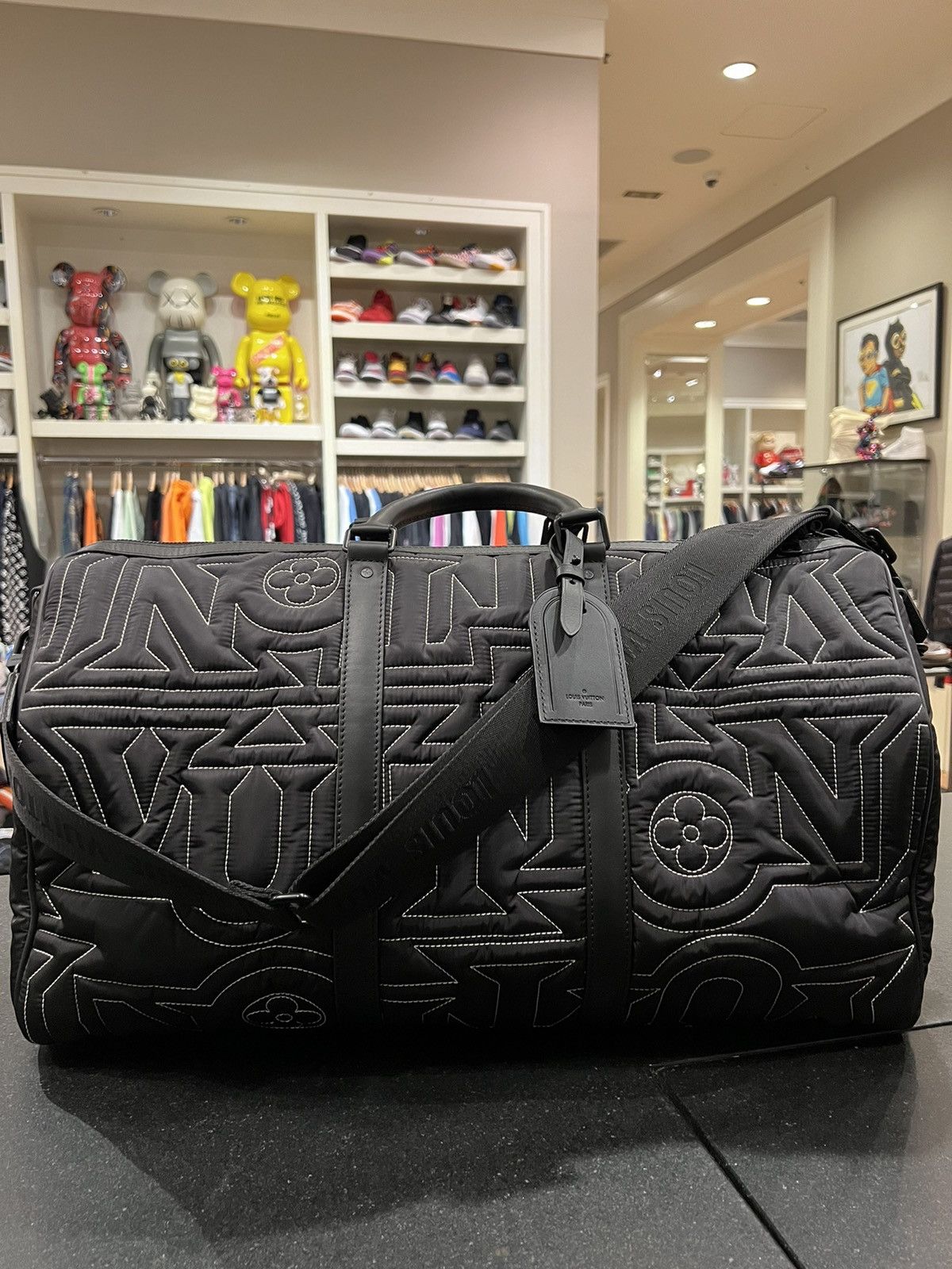 Louis Vuitton Louis Vuitton Nylon Embroidered Keepall Snow Capsule ...