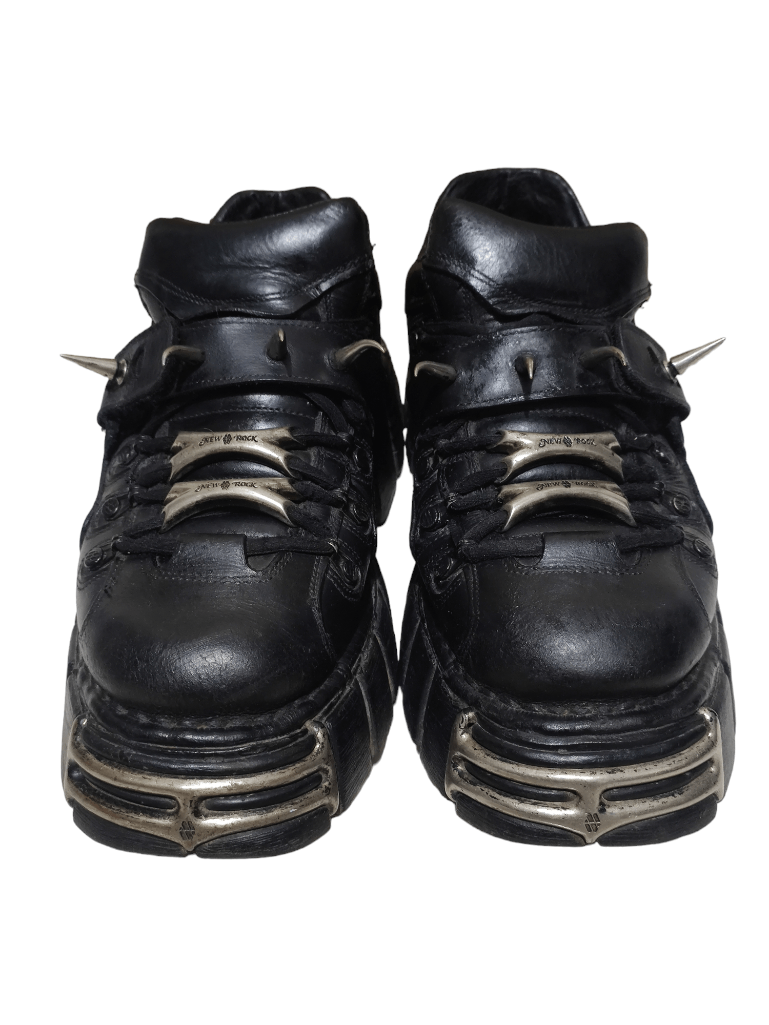 New Rock × Vintage Vintage Authentic New Rock Spike Boots Platform ...