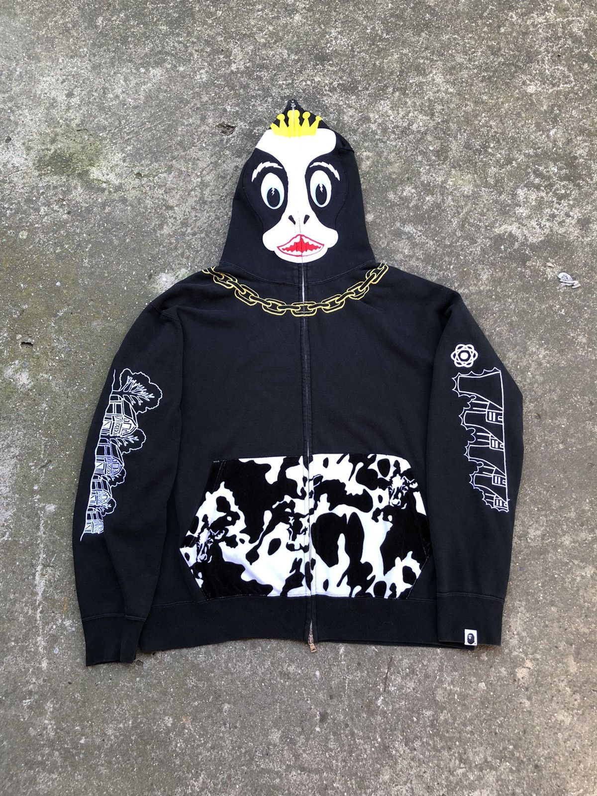Bape Cow Full Zip Hoodie | Grailed
