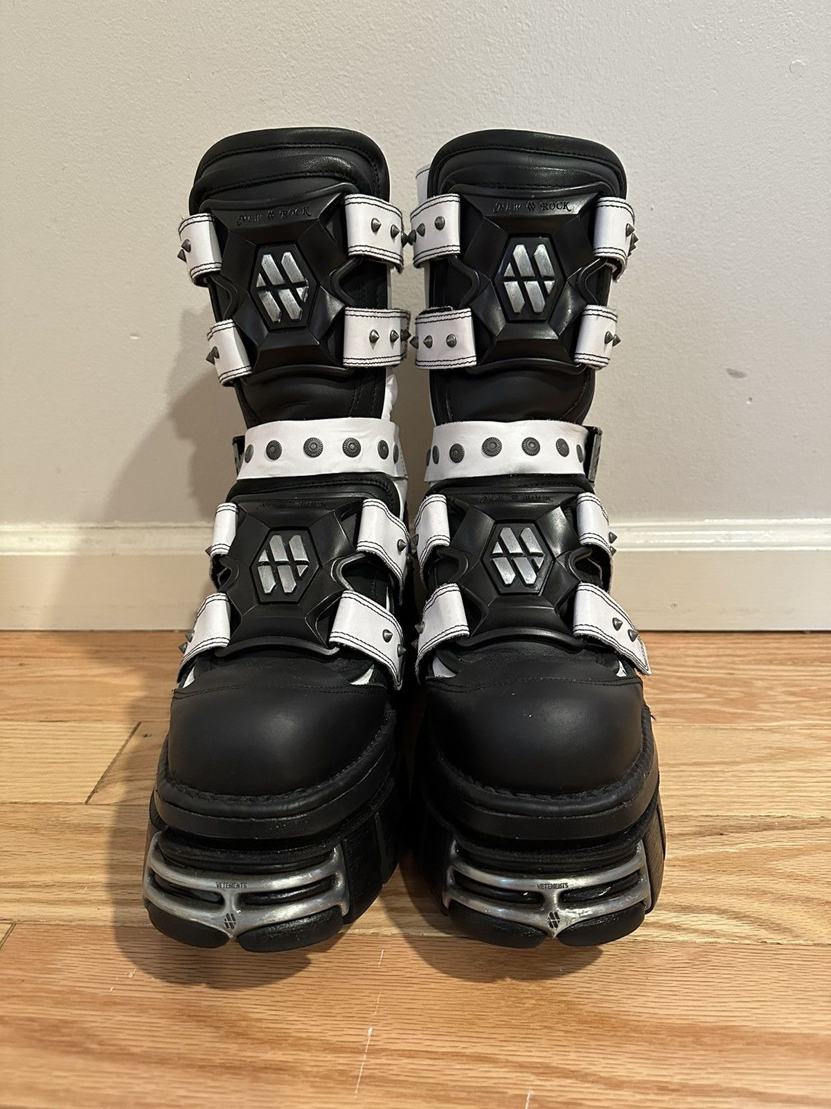 New Rock × Vetements Vetements White New Rock Gamer Boots | Grailed