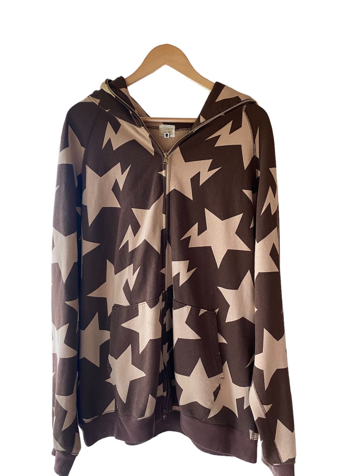 Bape Sta Pattern Full Zip Hoodie | Grailed