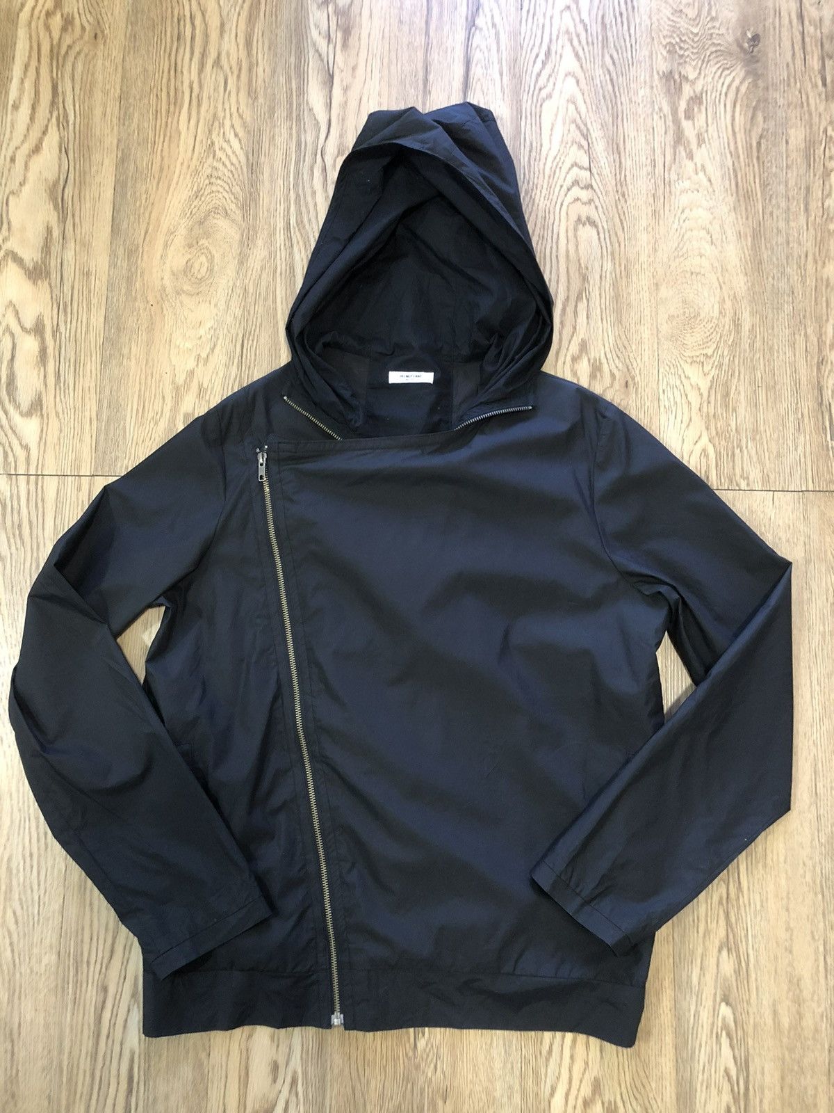 Helmut Lang Helmut Lang Double zipper asymmetrical hood edition jacket ...