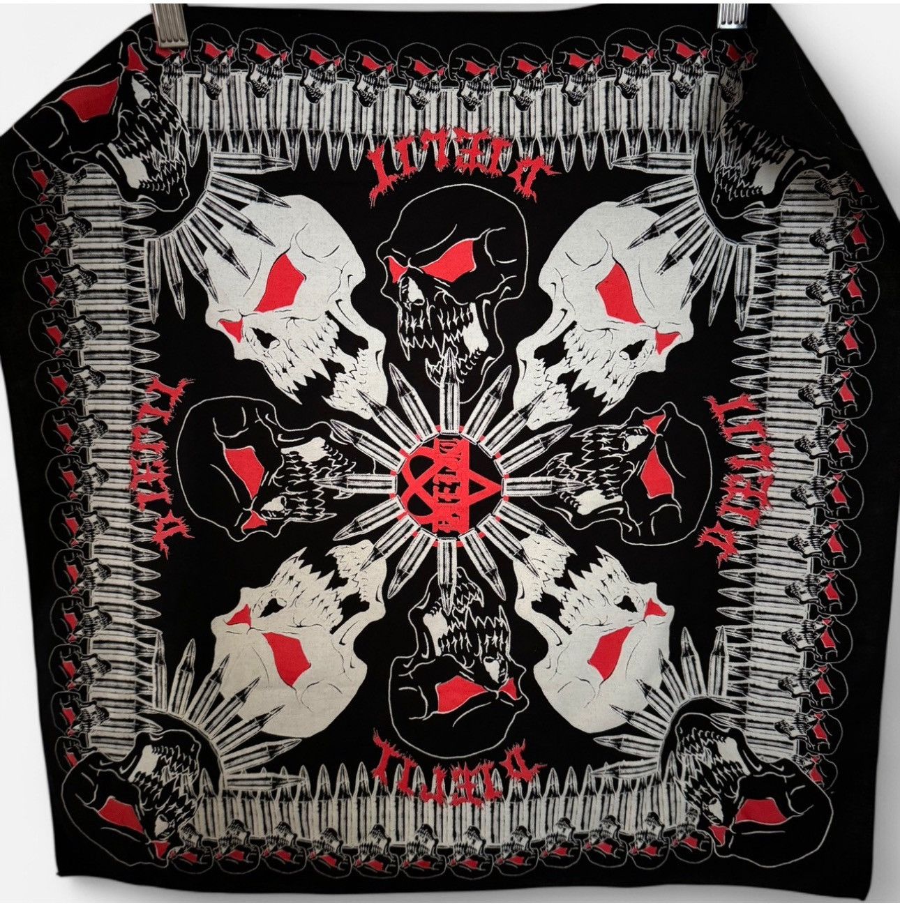 Playboi Carti Playboi carti black and red skull bandana from die lit ...