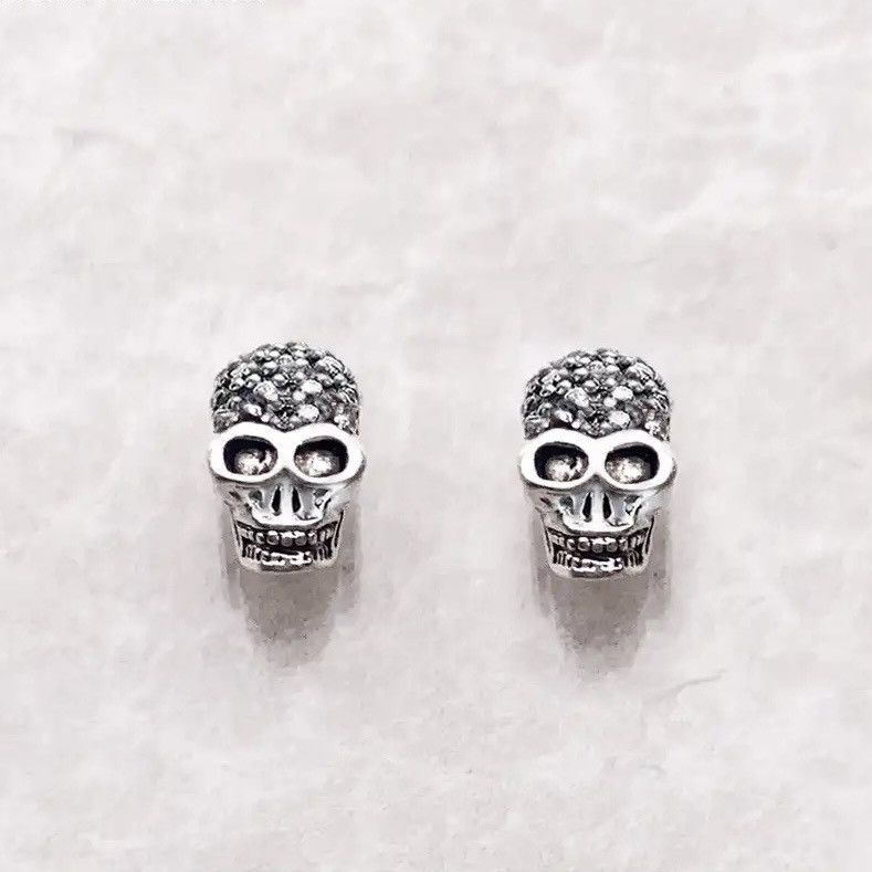 925 Silver × Skulls × Vintage Blackened Skull Stud Earrings | Grailed