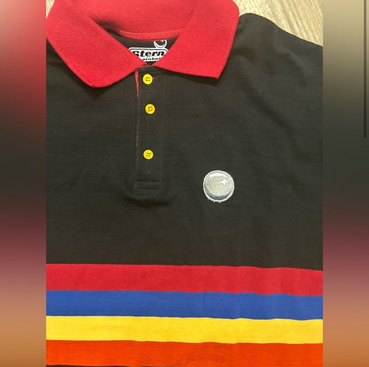 Other Stern Pinball 80’s Retro Size XXL Black Striped Arcade Polo | Grailed