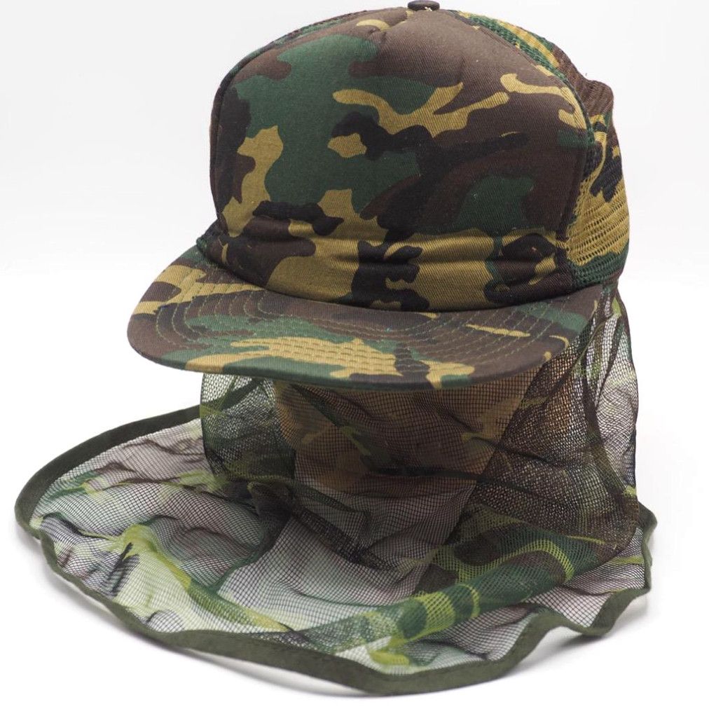 Vintage Authentic Military Inspired Camouflage Pattern Mesh Cap with ...