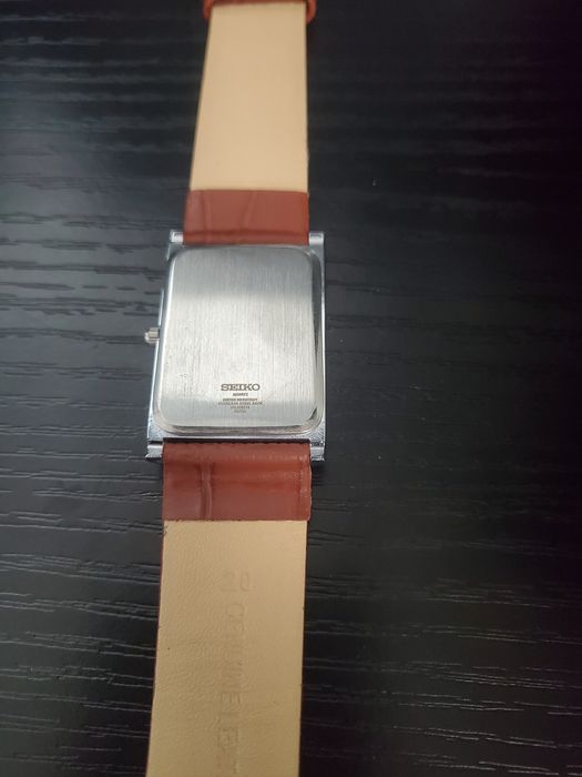 Seiko 🔥Rare - Vintage Seiko Slim Tank Quartz Men's Leather Watch | Grailed