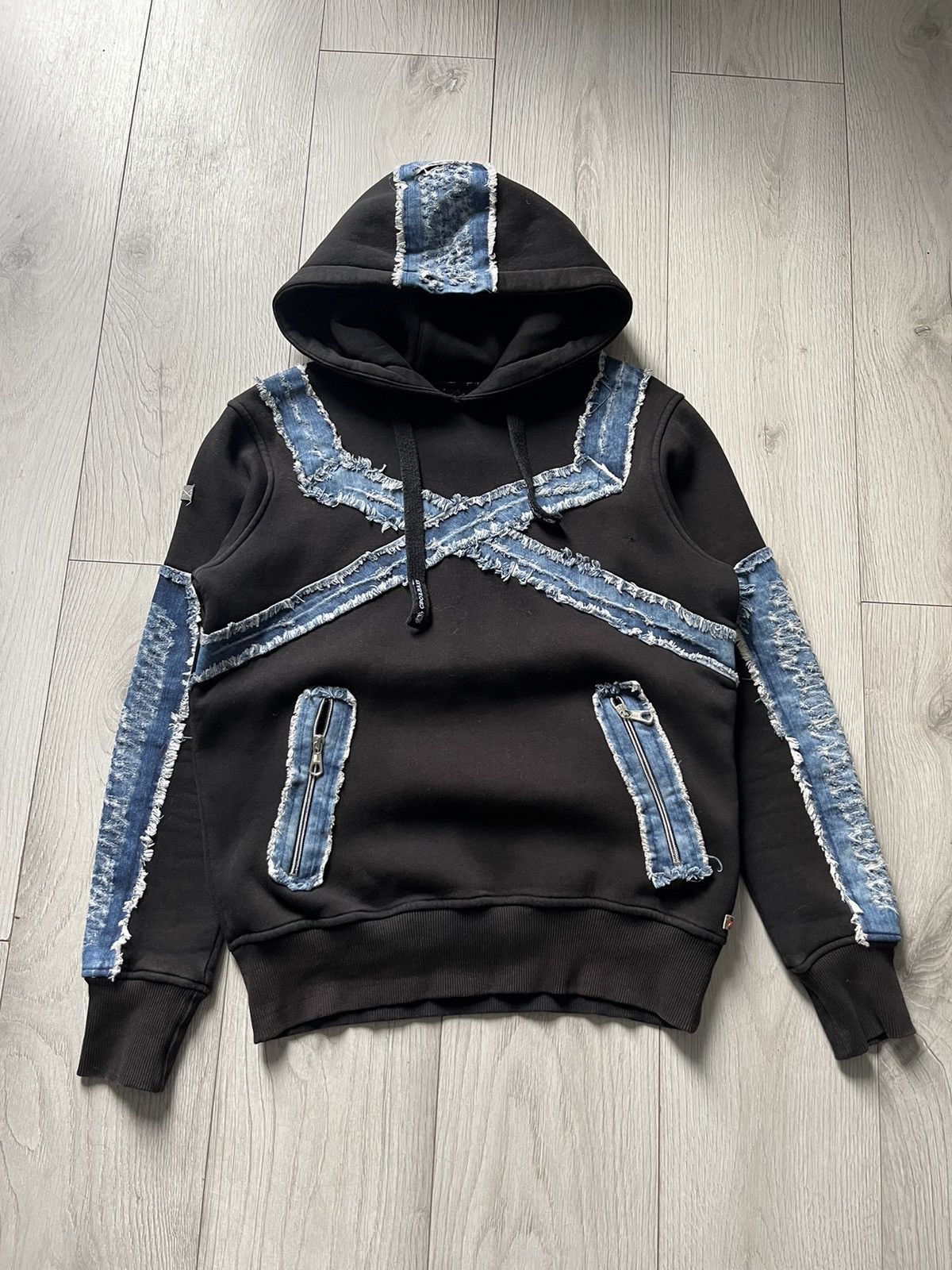 Archival Clothing Cyber y2k opium boxy hoodie distressed skate ...
