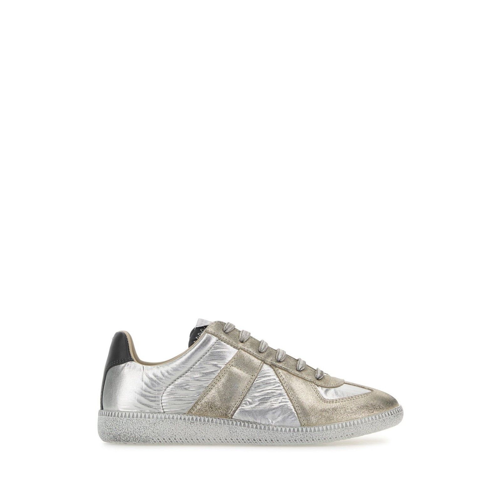 Maison Margiela MAISON MARGIELA Iridescent Silver Gold Two Tone Leather ...