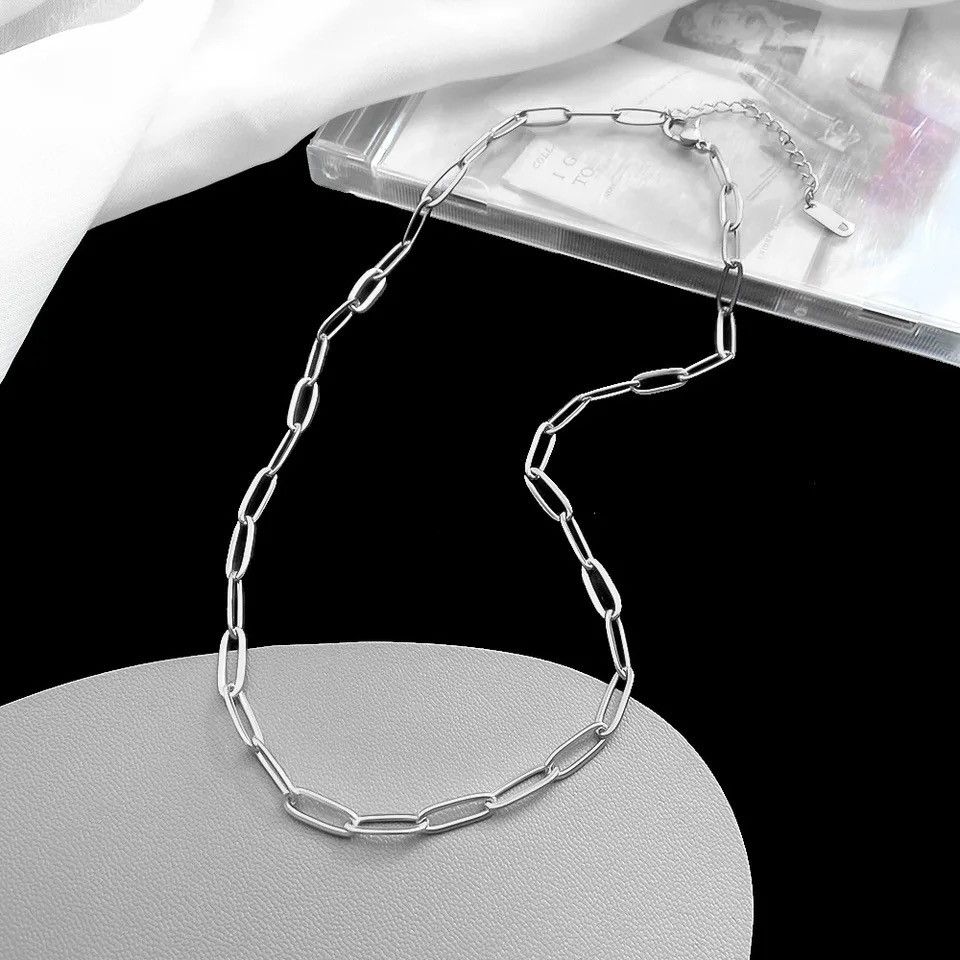 Cuban Link Chain paper clip Chain Necklace | Grailed