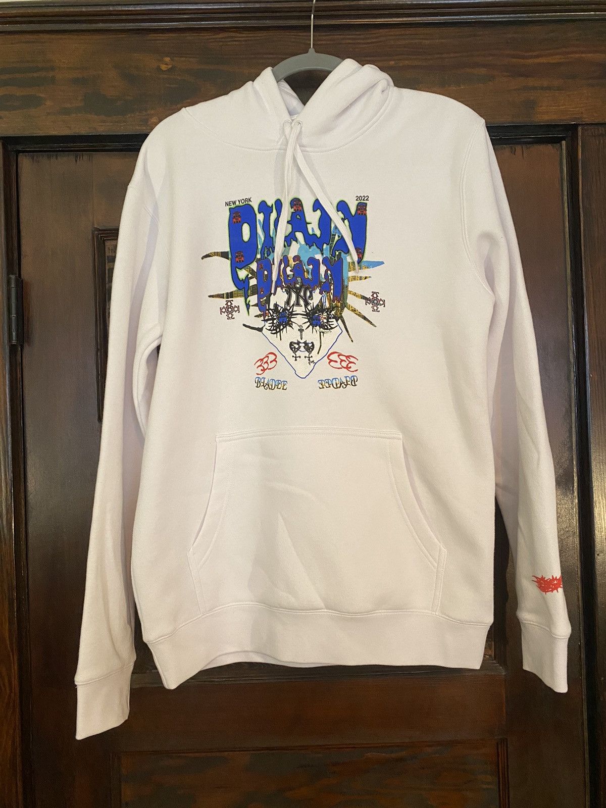 Sad Boys Bladee Face Shield NYC Hoodie | Grailed