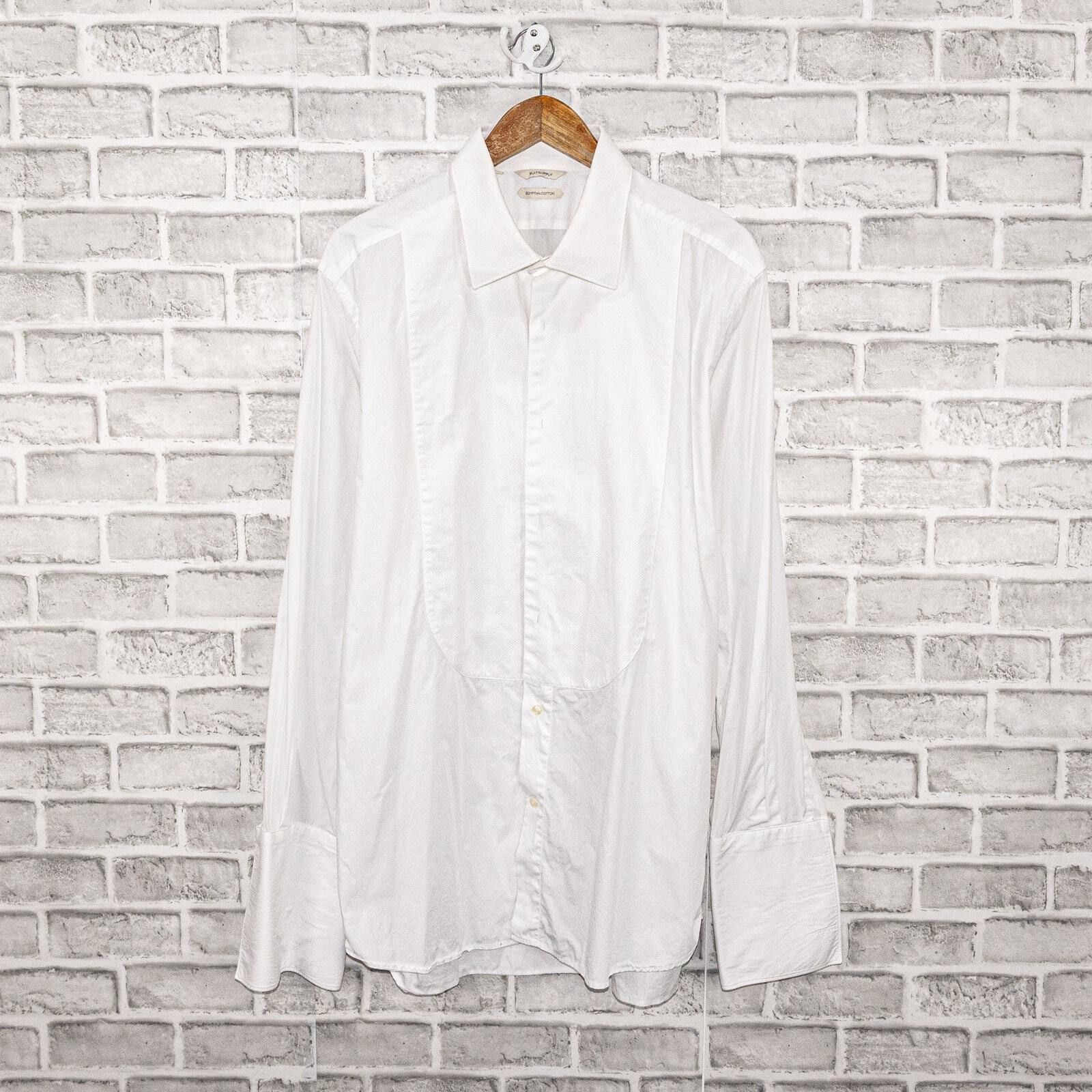 Suitsupply SUITSUPPLY Men's French Cuff Tuxedo Shirt Bib front White ...