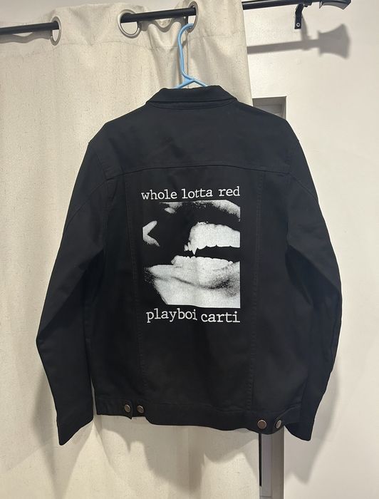 Playboi Carti Playboi Carti Whole Lotta Red Denim Jacket | Grailed