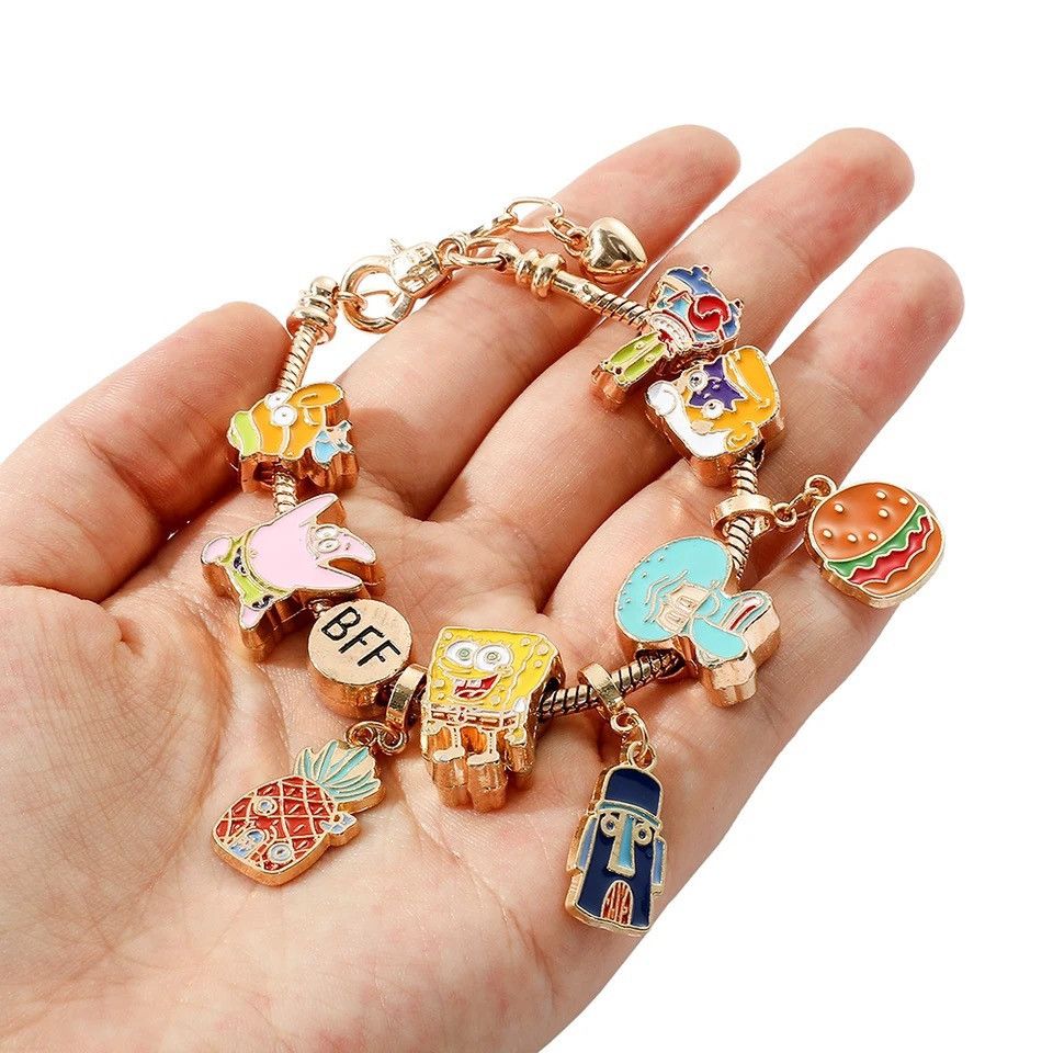 Chain Spongebob Squarepants Charms Bracelet | Grailed
