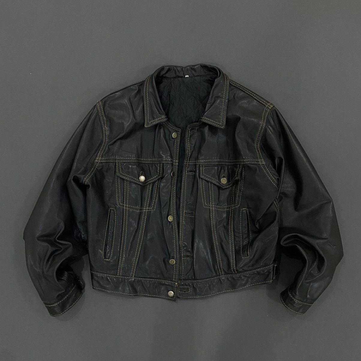 Leather Jacket × Vintage Vintage handmade leather jacket | Grailed