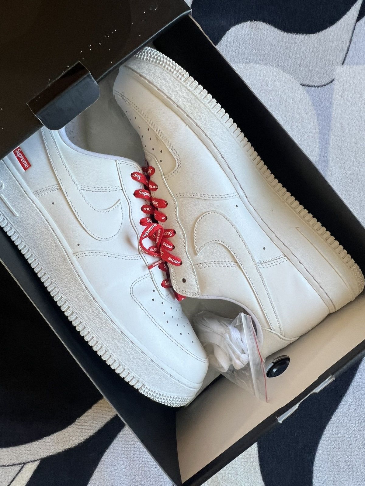 Nike × Supreme Supreme x Nike AF1 Low Box Logo - White - Used | Grailed
