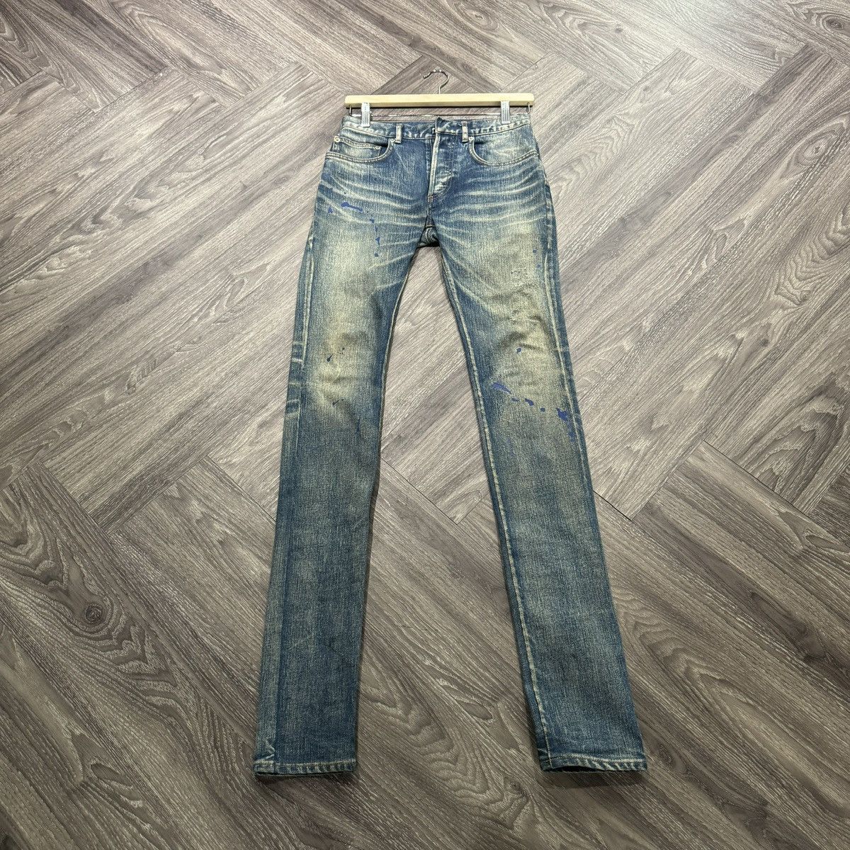 Dior Dior Homme Kris Van Assche Paint Splatter Denim | Grailed