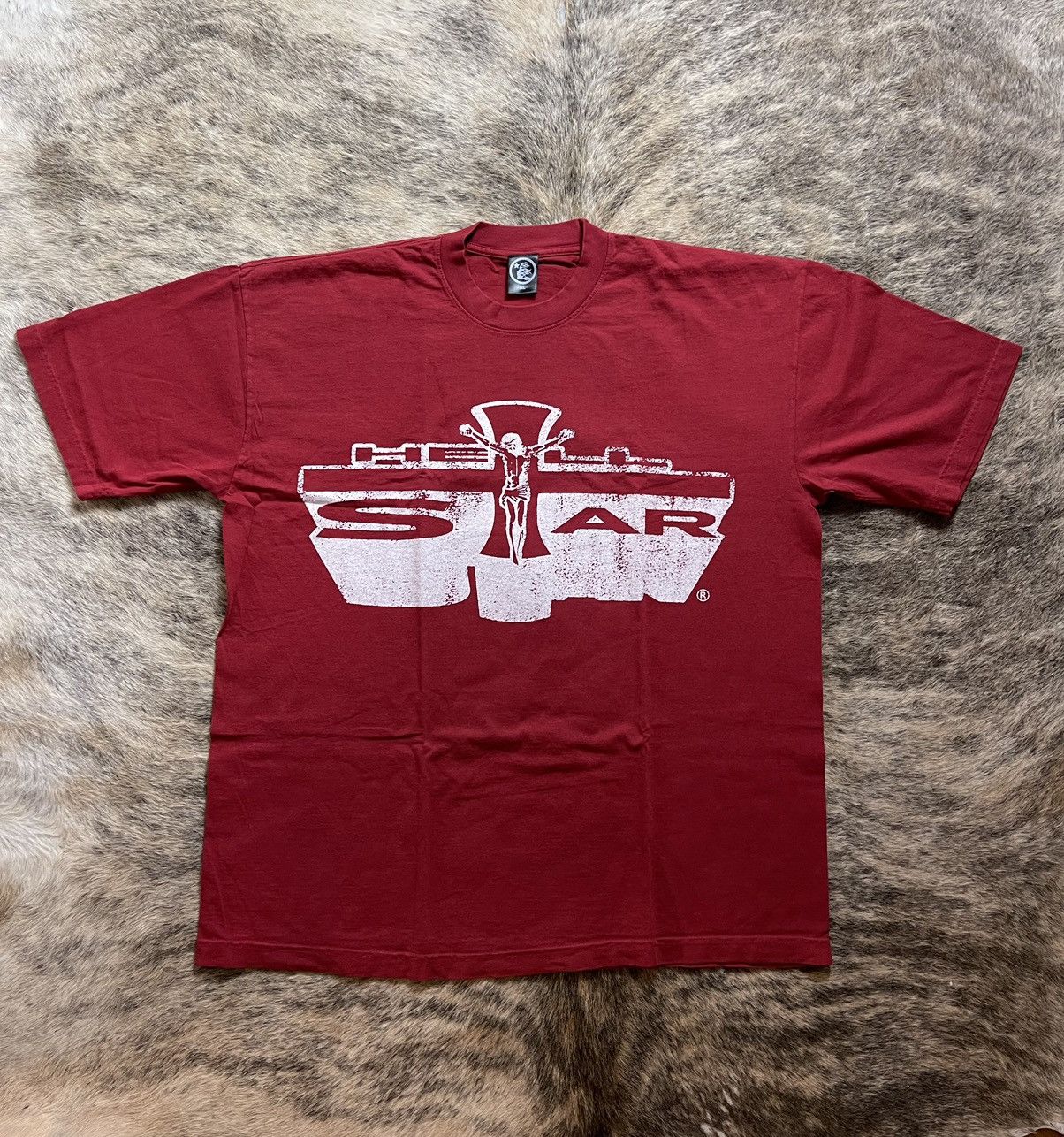 HELLSTAR Hellstar Jesus Emblem Shirt Red | Grailed