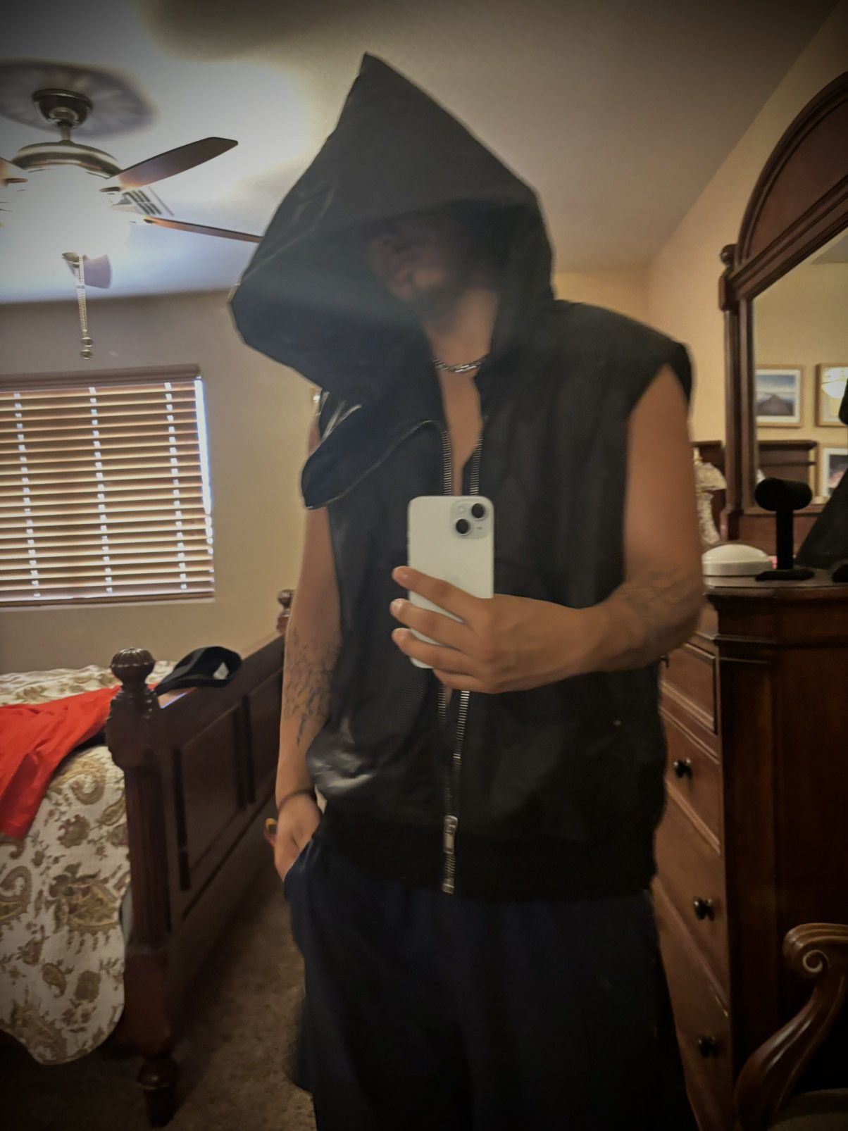 Avant Garde × Rick Owens × Rick Owens Drkshdw Rick Owens Mountain Vest Wizard hooded | Grailed