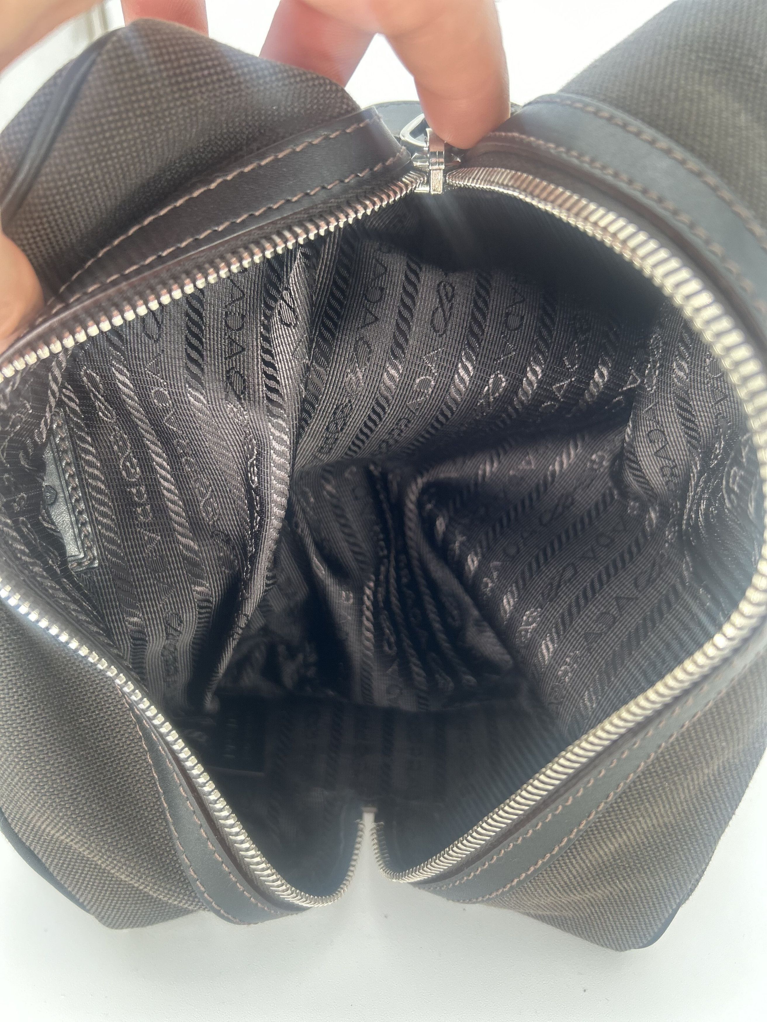 Prada Prada Wash Bag WithEmbroidered / Royal Crest With Leather D | Grailed