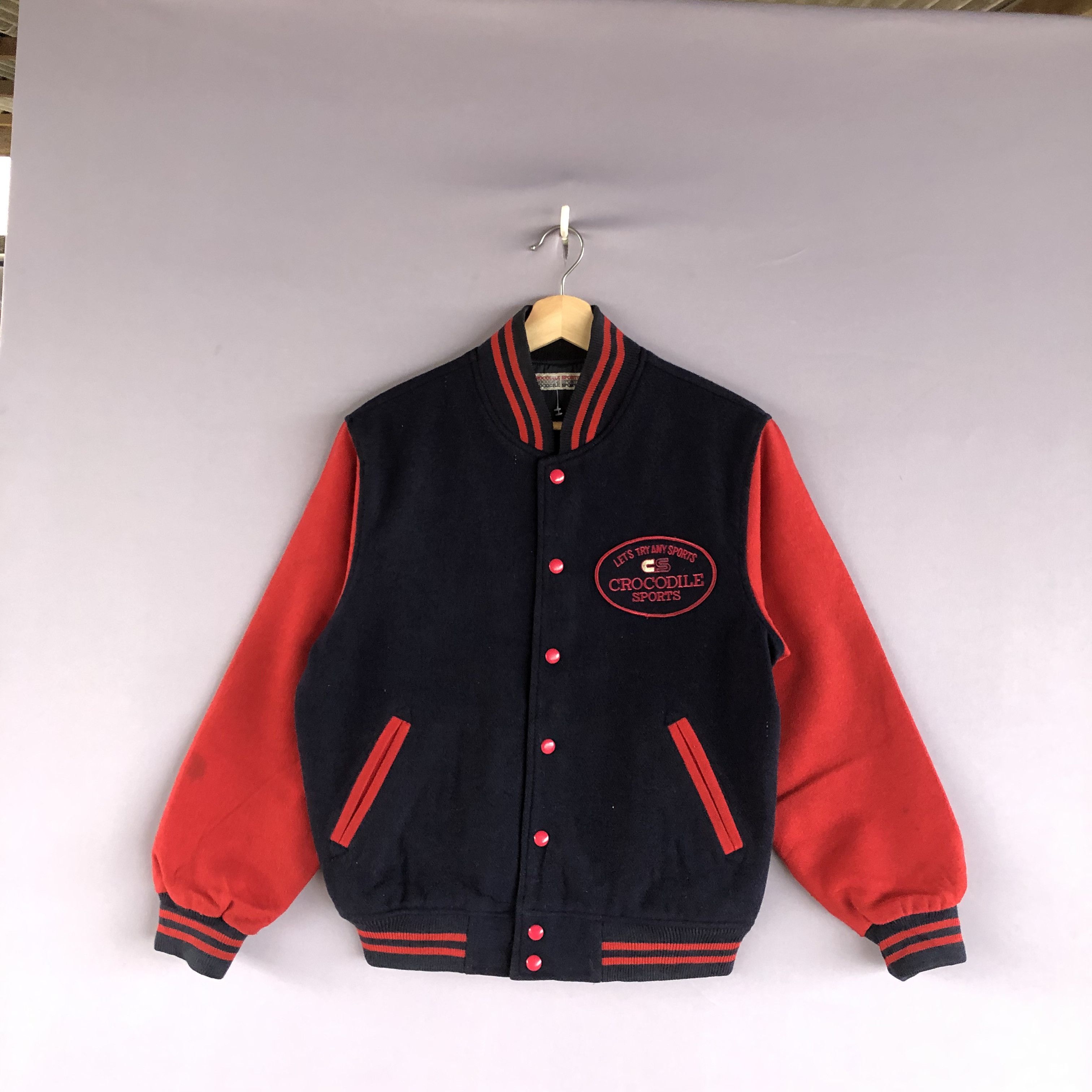 Bomber Jacket × Varsity Jacket × Vintage Vintage 80s Crocodile Varsity ...