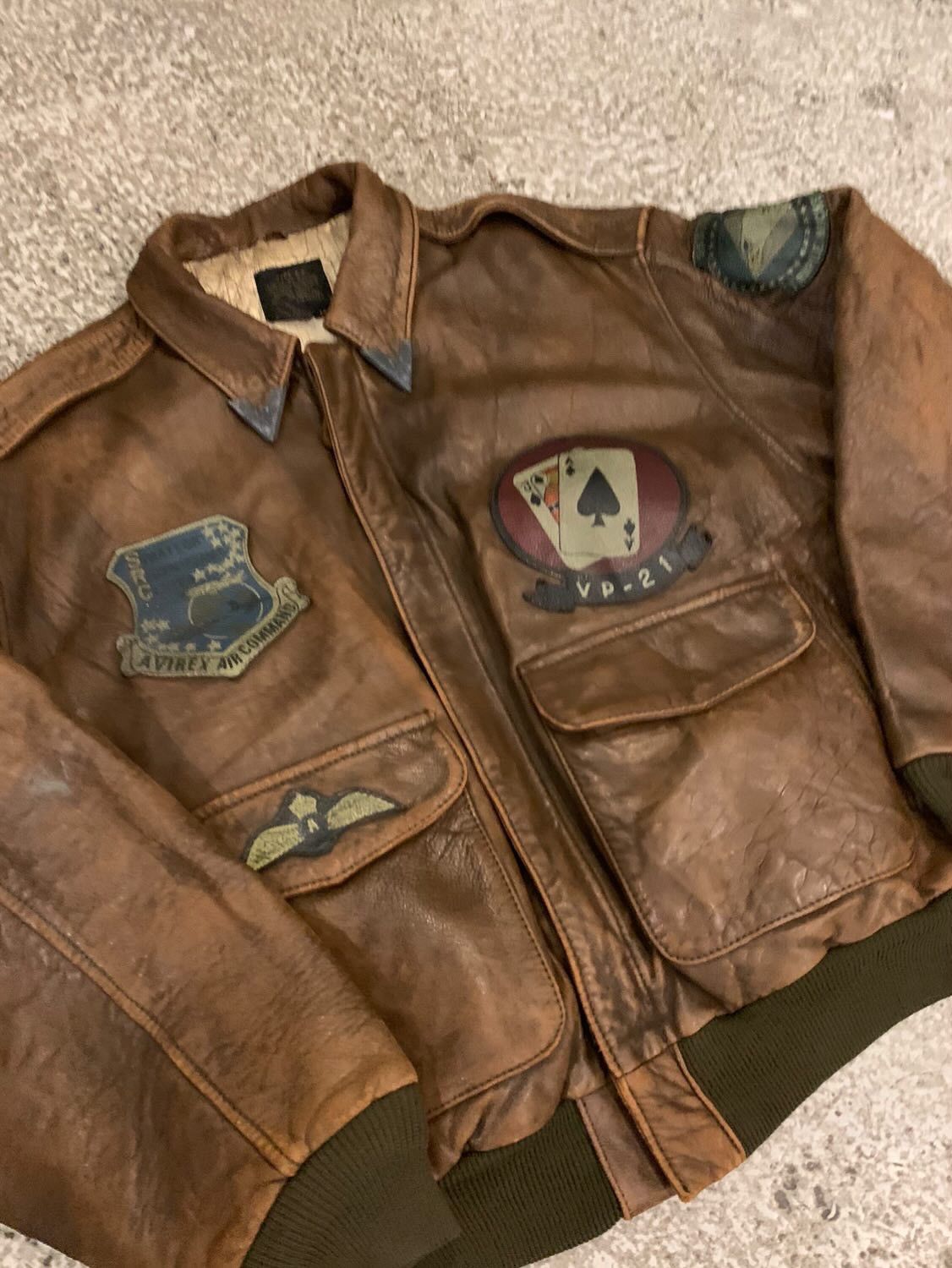 Vintage 80s Avirex A2 Bomber Leather Jacket | Grailed