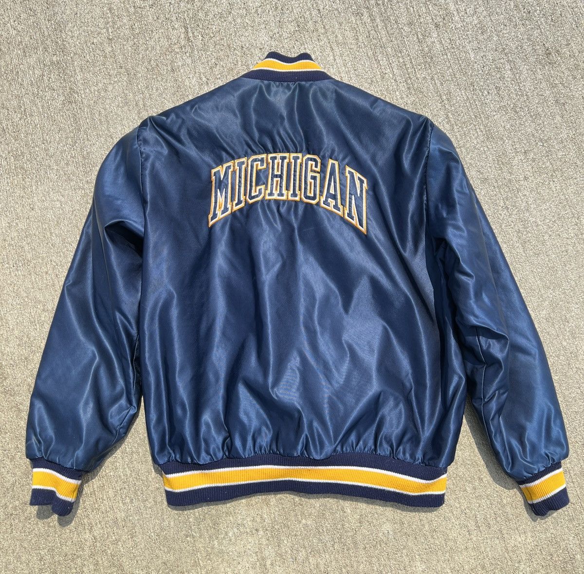 NCAA × Vintage Vintage University of Michigan Wolverines Varsity Jacket ...