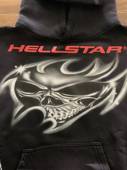 HELLSTAR Hellstar Hoodie Airbrushed Skull Size L | Grailed