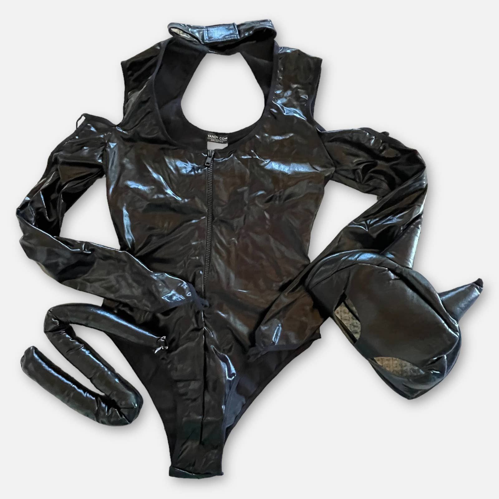 Other Yandy Cat Fight Costume Bodysuit NEW Cat Costume XL Black | Grailed