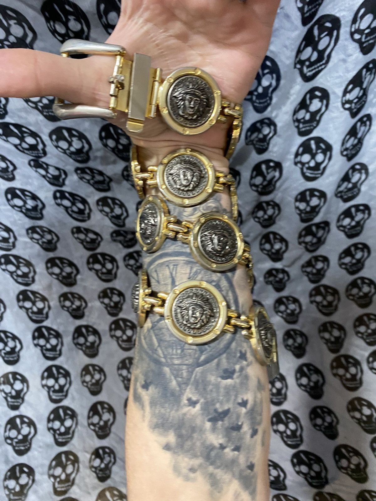 Versace 1990s MEDUSA LOGO VERSACE METAL BELT RARE VINTAGE DRIP | Grailed
