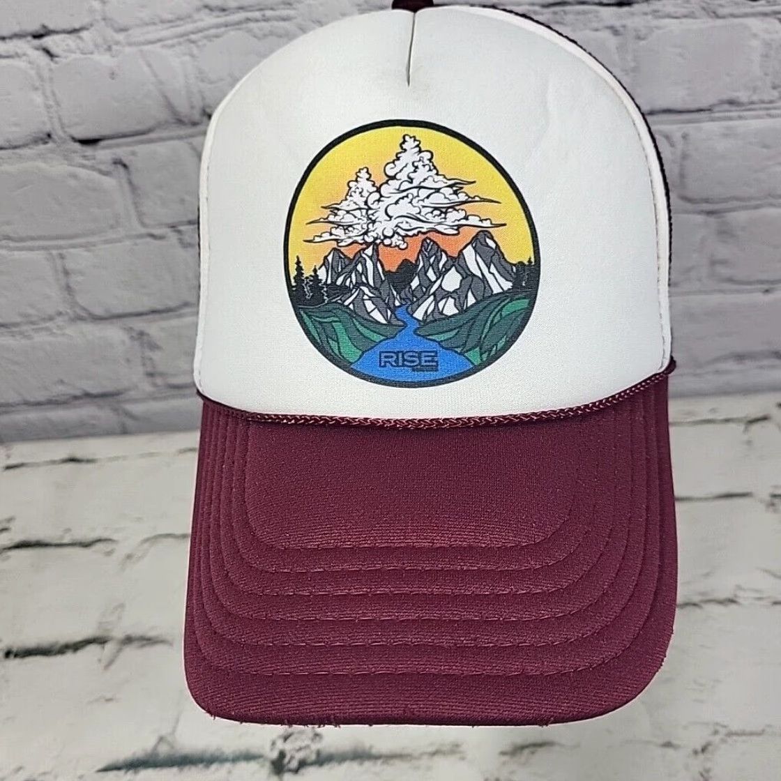 Lotto Sport Mountain-Inspired Unisex Maroon Rope Front Snapback Ball ...