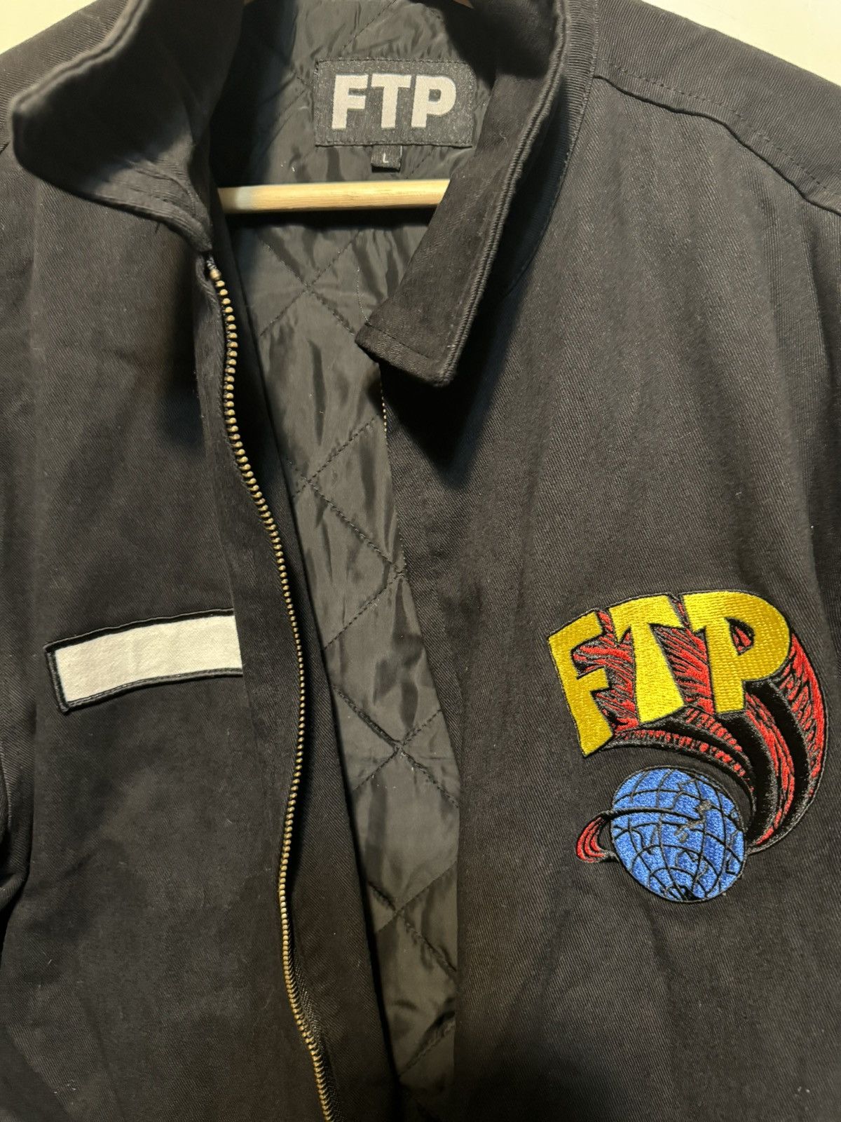 Fuck The Population FTP zip up jacket Rare Oop 🌎 HUGE LOGO Front Back ...