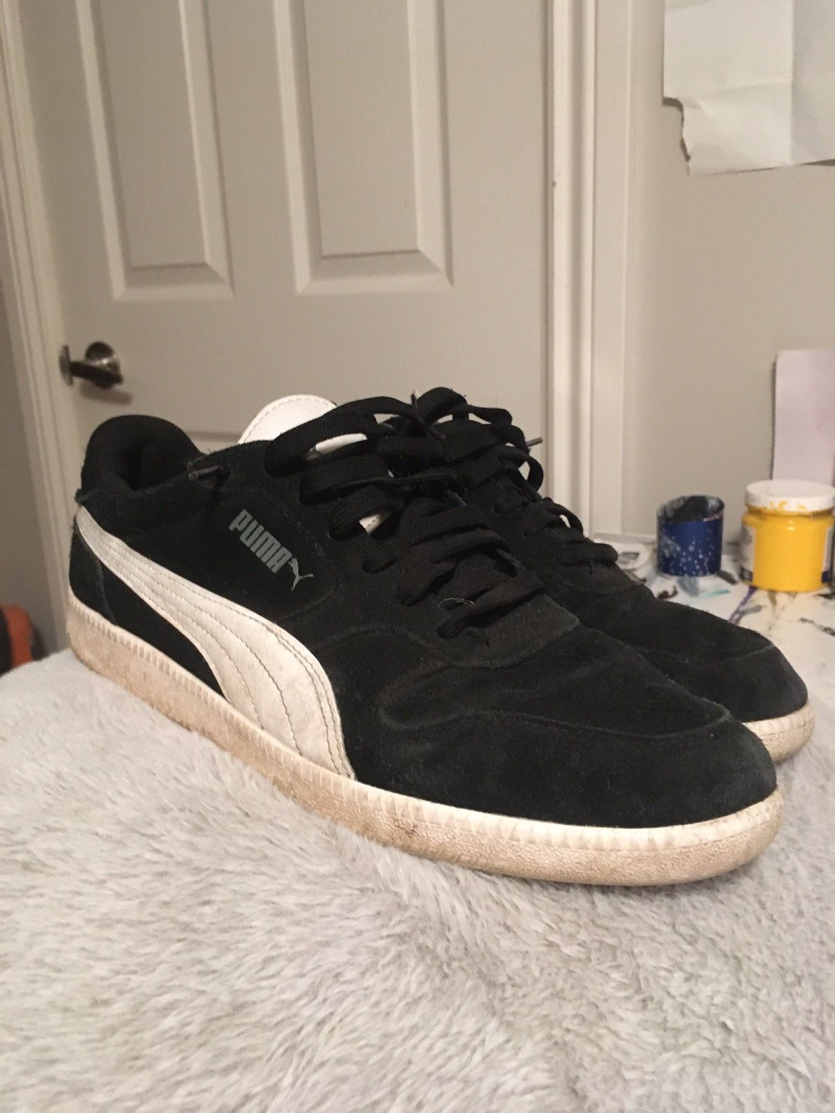 Puma suede pumas with leather tongue | Grailed