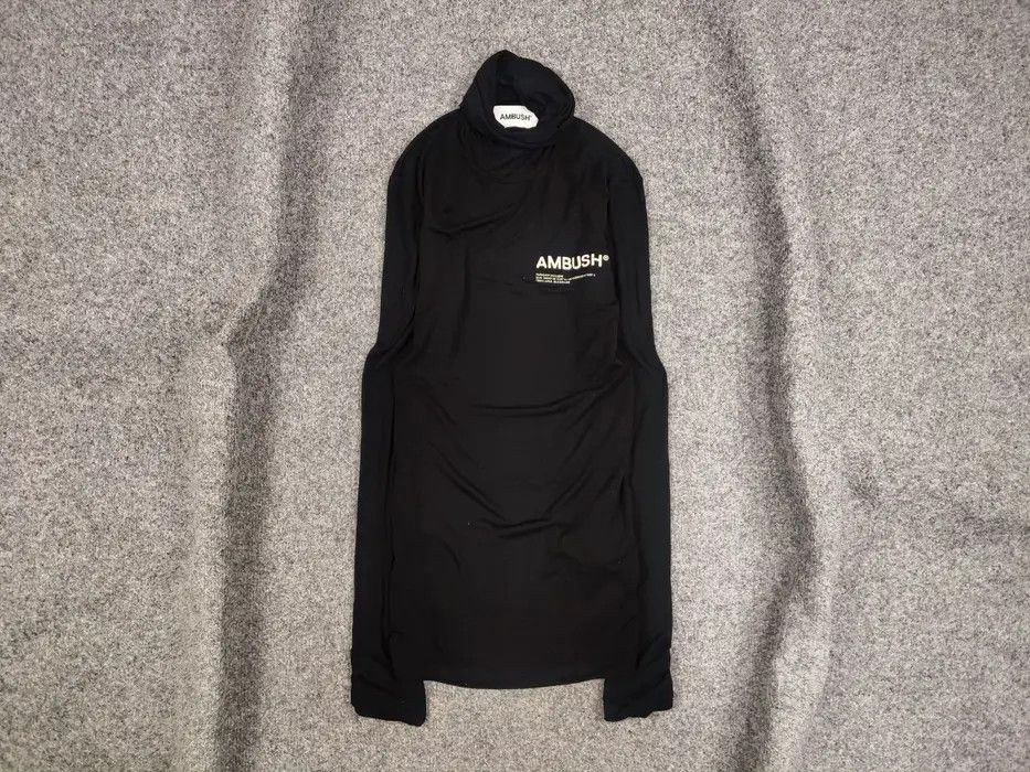 Ambush Design Ambush Japan jersey workshop turtleneck black long sleeve ...