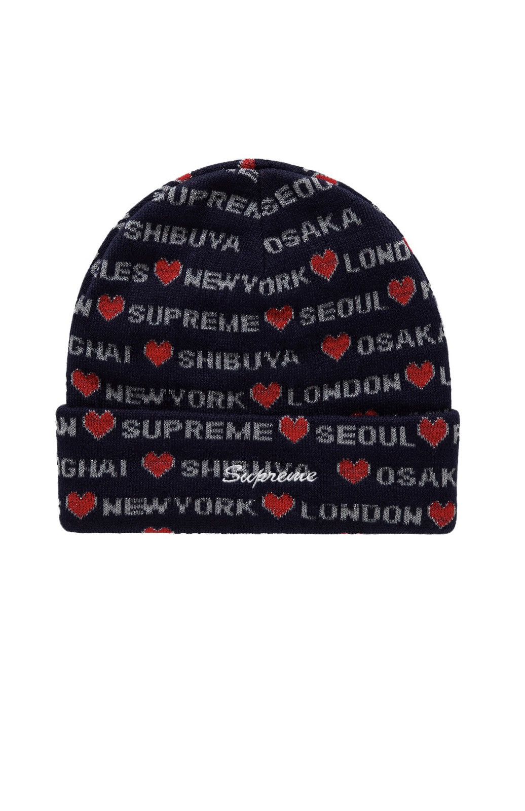 Supreme Hearts Beanie | Grailed