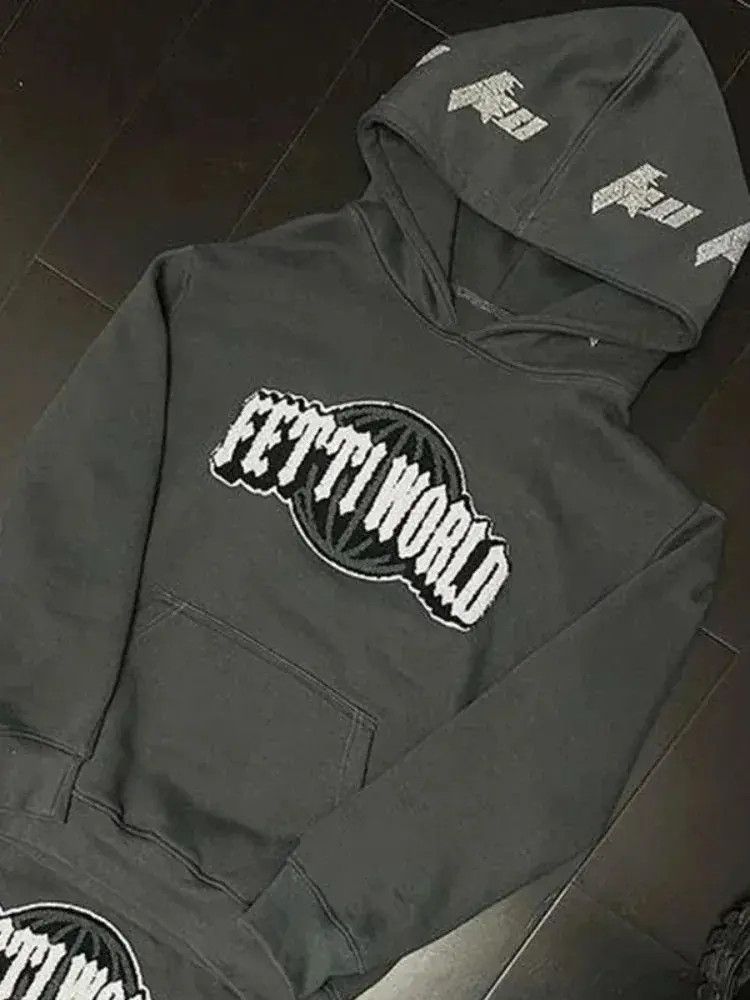 Streetwear Y2K Retro Flocking Clothing Street Punk Fetti World | Grailed