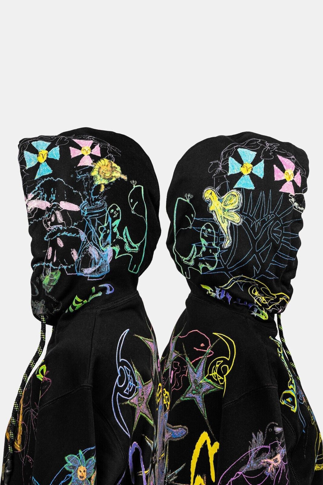 Drain Gang BLADEE 333 CLAIRE BARROW HOODIE-BLACK | Grailed