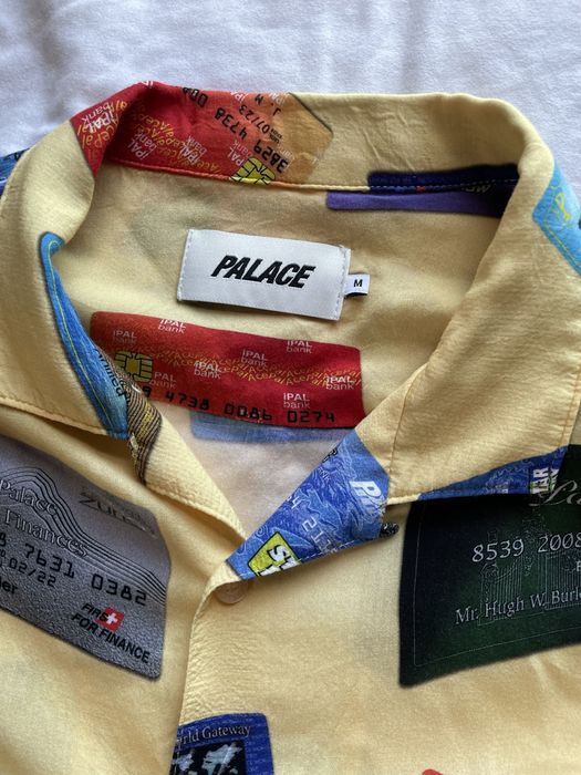 Palace Palace Contactless Credit Card Club Shirt Yellow Hawaiian | Grailed