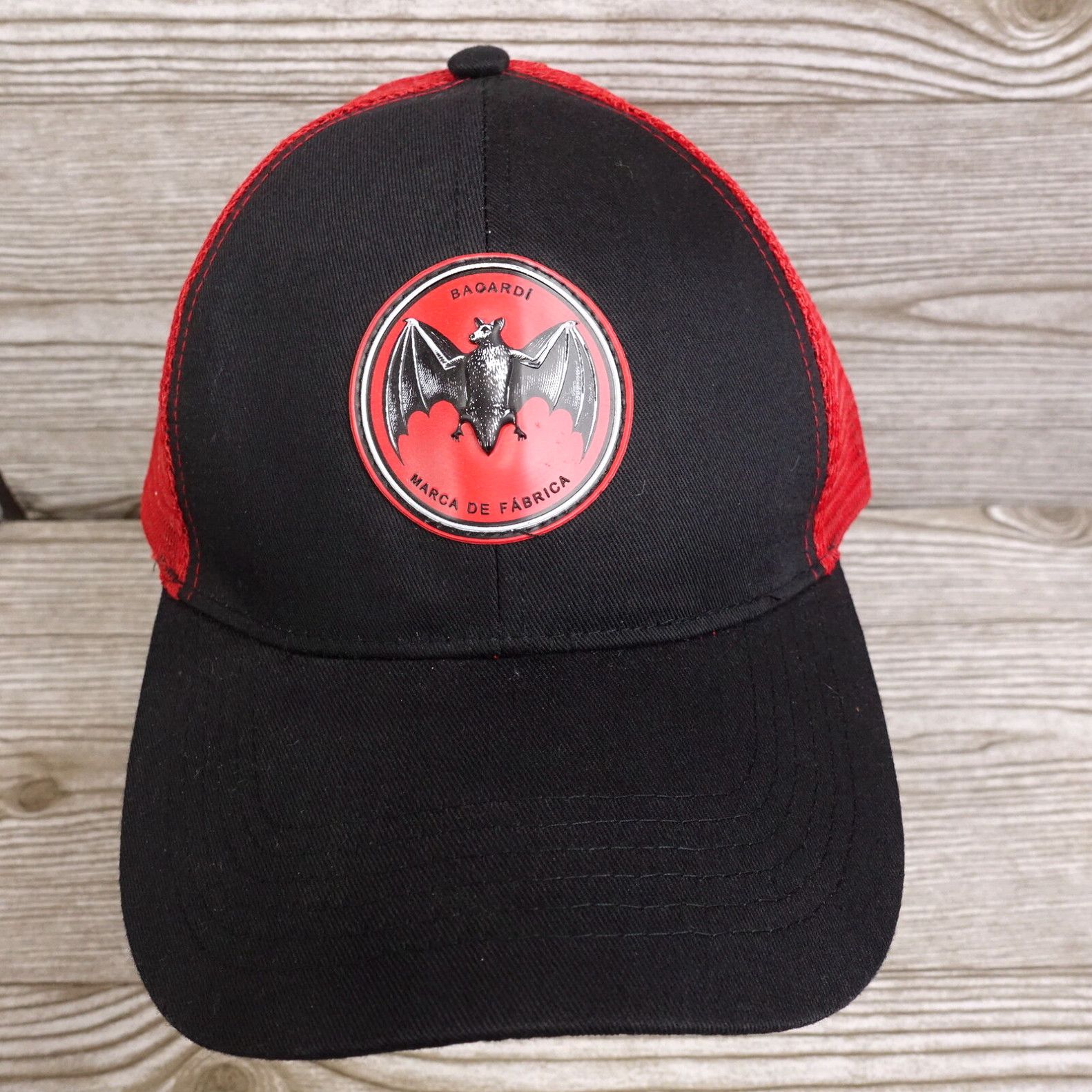 Logo 7 NEW! BACARDI RUM LOGO BLACK ADJUSTABLE SNAPBACK MESH BASEBALL ...