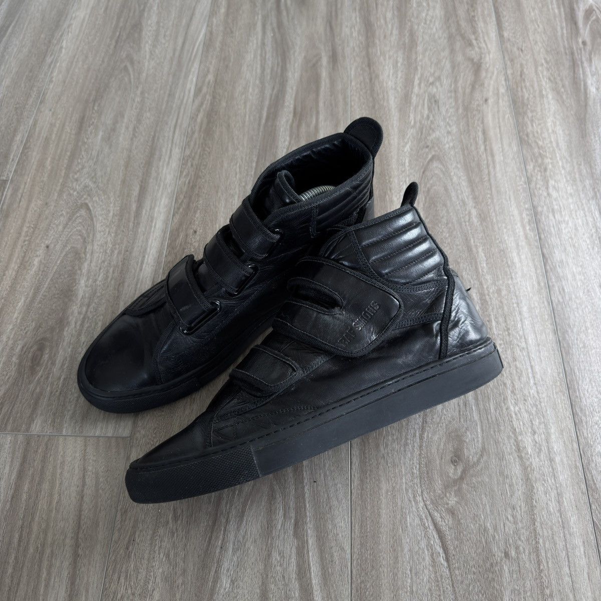 Raf Simons Raf Simons Leather Velcro Strap High | Grailed