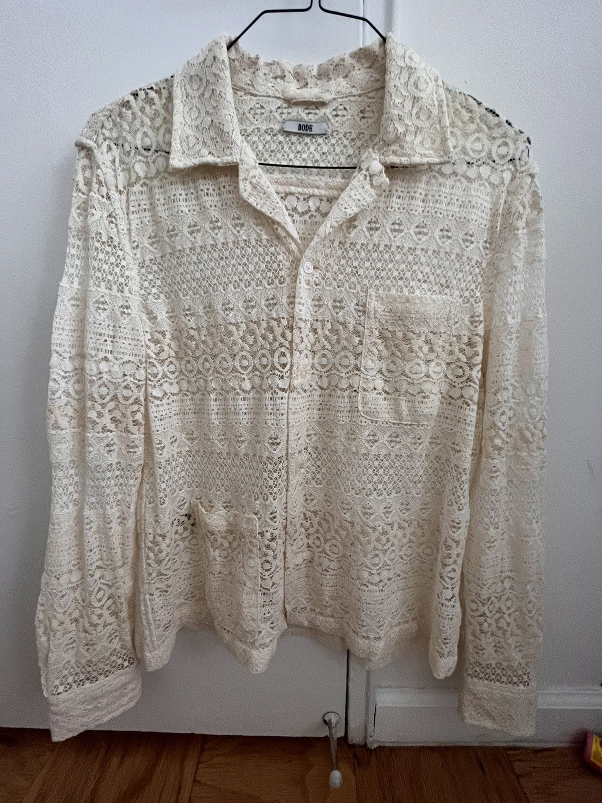 Bode Bode Men's Lace Sampler Long Sleeve Shirt in Natural | Grailed